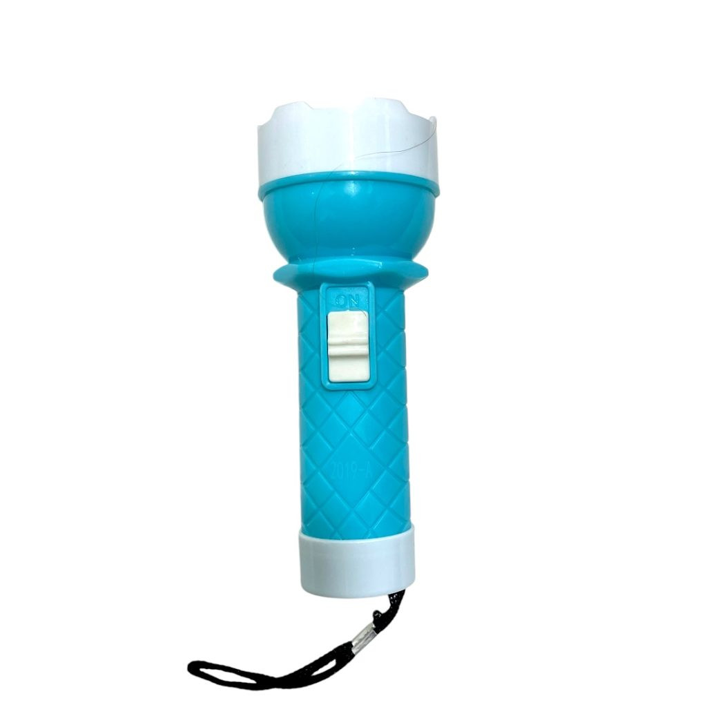 Mini Linterna a pilas – Color celeste – Beston Peru